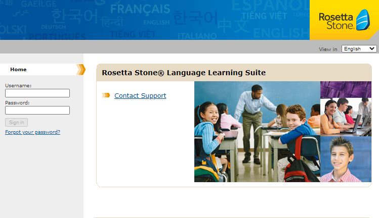 Log into rosetta stone store